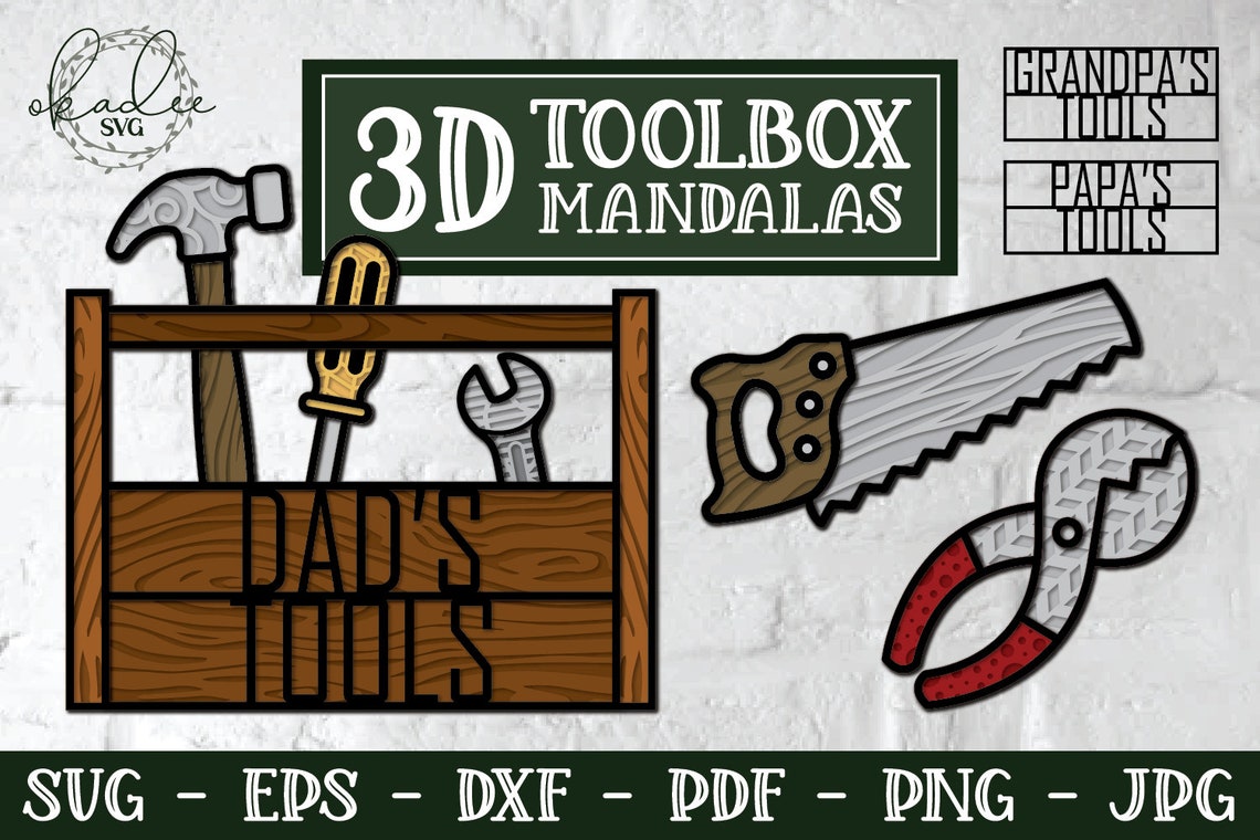 3D Tool Svg 3D Toolbox Svg Father's Day Svg - Etsy