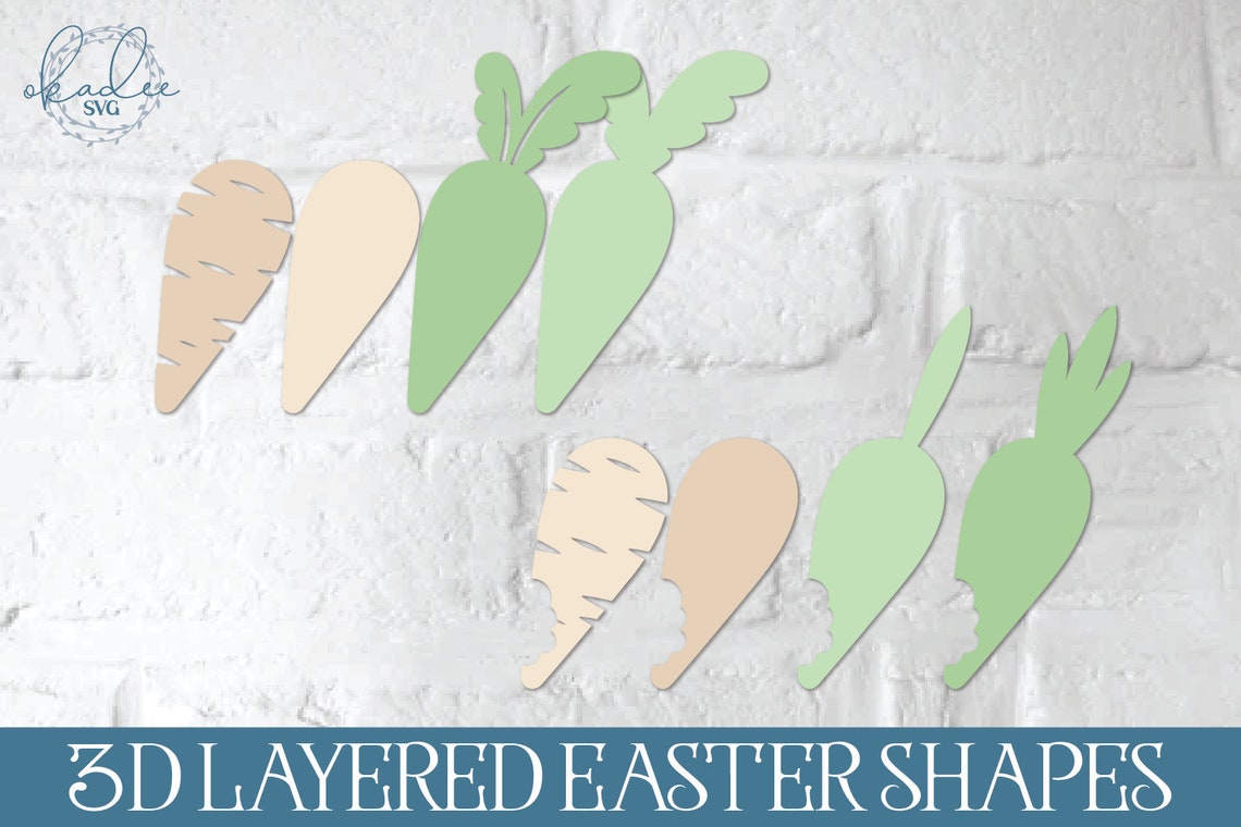 3D Easter Shape SVG, Layered Easter Cut File, Easter Papercut Svg ...