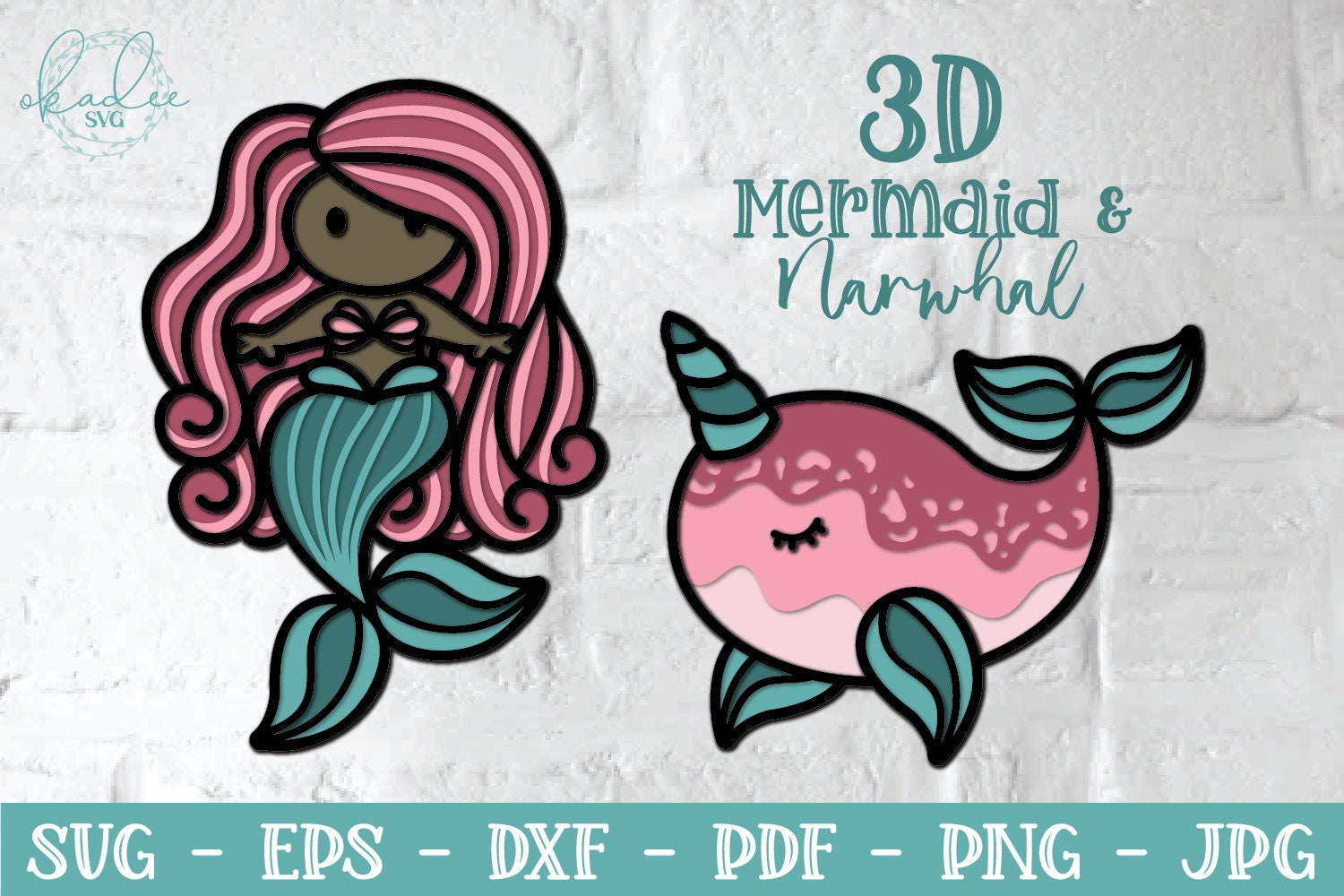 3D Mermaid SVG Mermaid Mandala Svg Layered Mermaid Svg 3d - Etsy