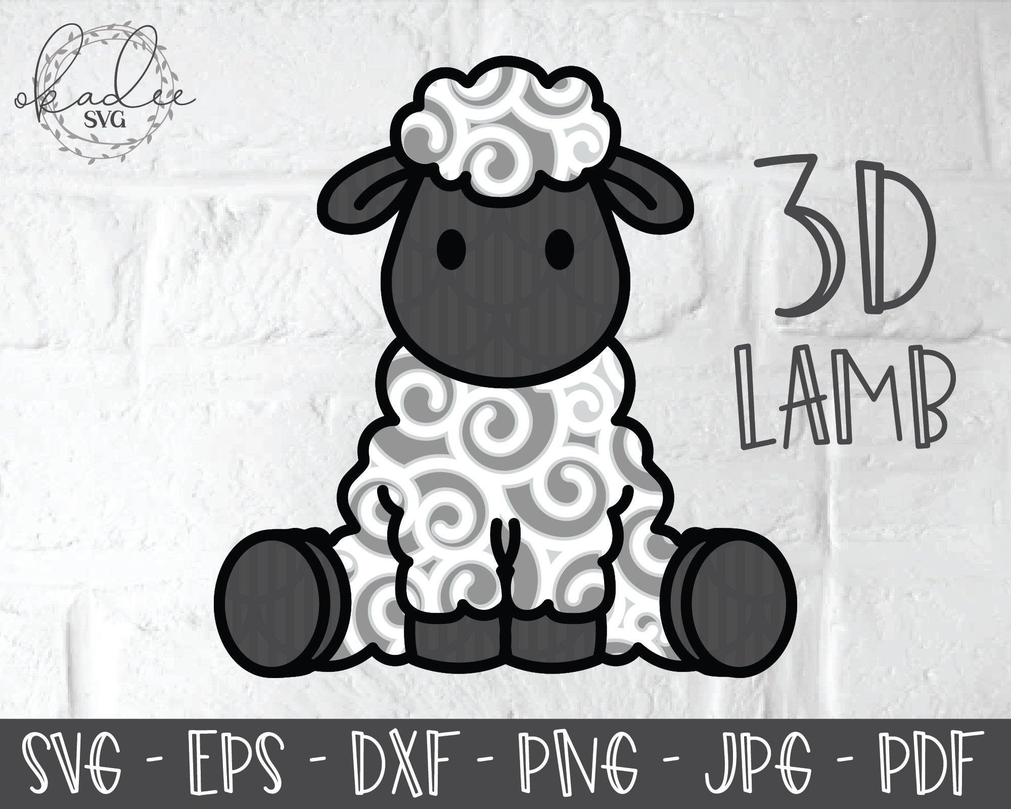 3D Lamb SVG Layered Lamb 3D Sheep Papercut Lamb Lamb - Etsy Canada