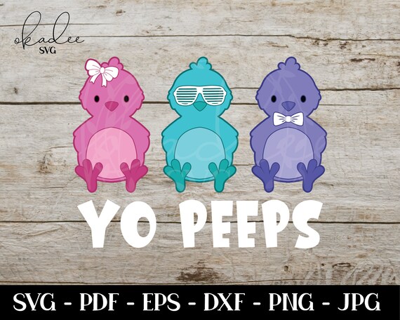 Easter Peeps SVG Easter Gift Chick SVG Easter Chick Clipart | Etsy