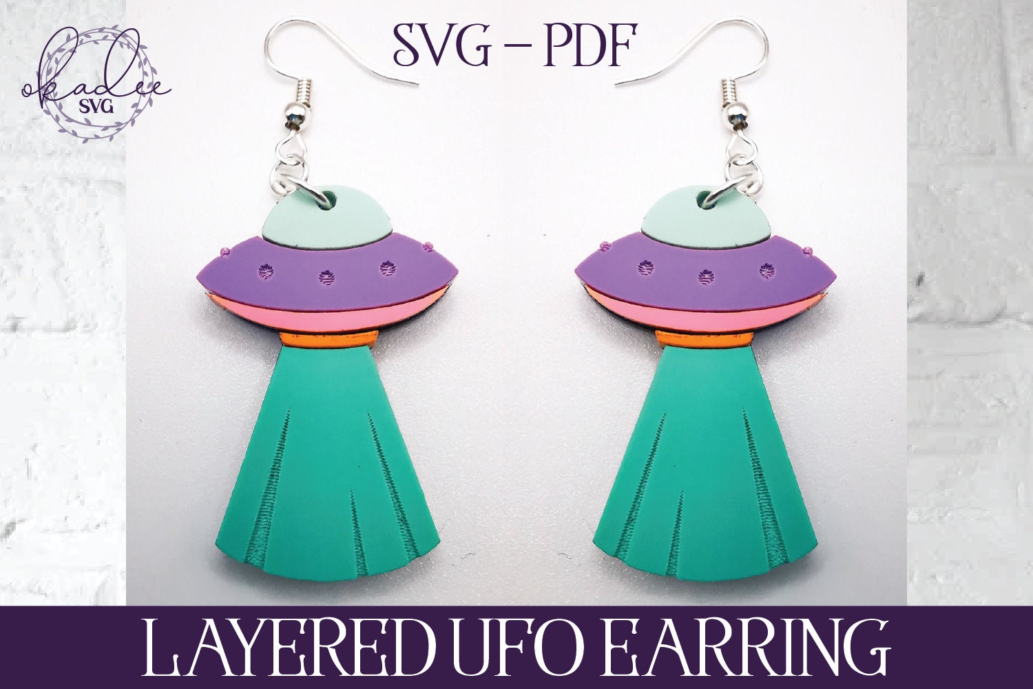 Laser Cut File Laser Cut Earring Layered Earring SVG Space - Etsy