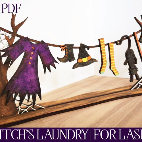 Witch's Laundry SVG Halloween Laundry Halloween Laser - Etsy