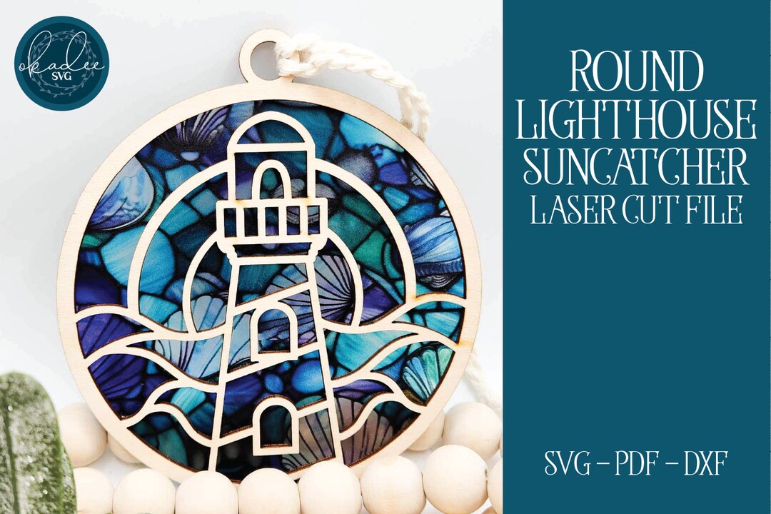 Lighthouse Suncatcher, Laser Cut Suncatcher, Laser Cut File, Laser Cut ...