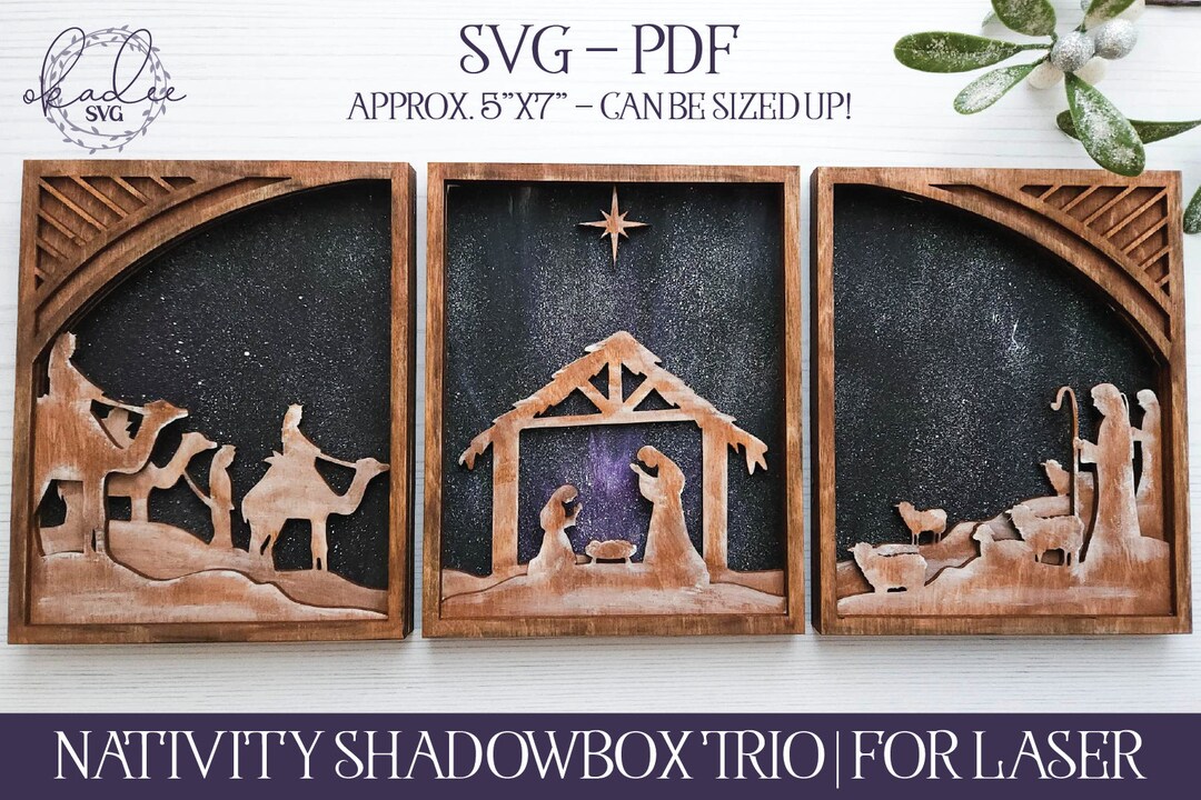 Laser Cut Nativity, Laser Cut Files, Christmas SVG, Laser Christmas SVG ...