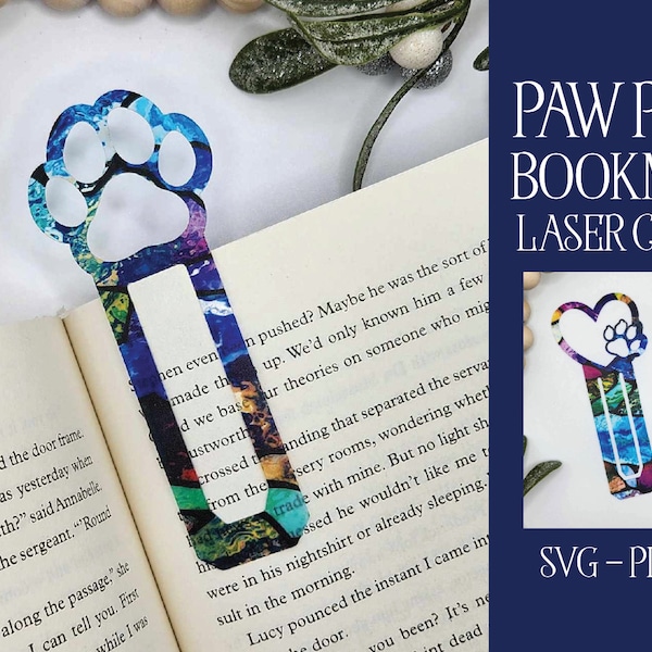 Paw Print Bookmark - Etsy