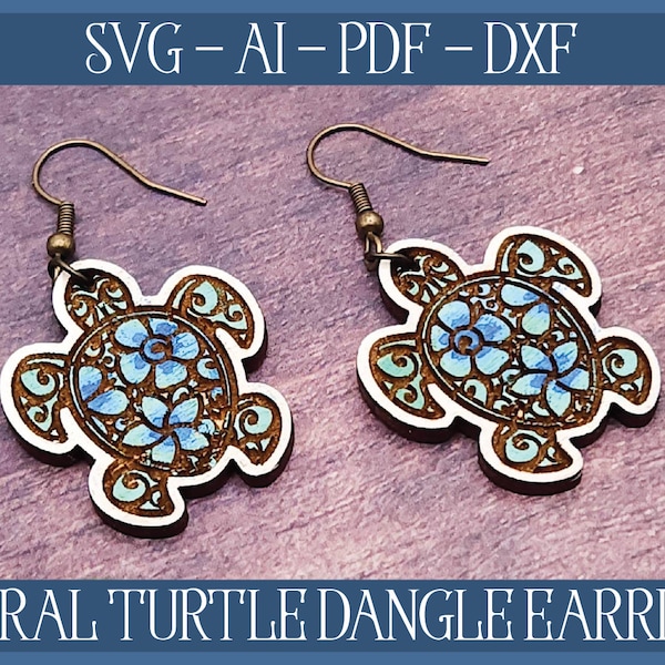Turtle Earrings - Etsy