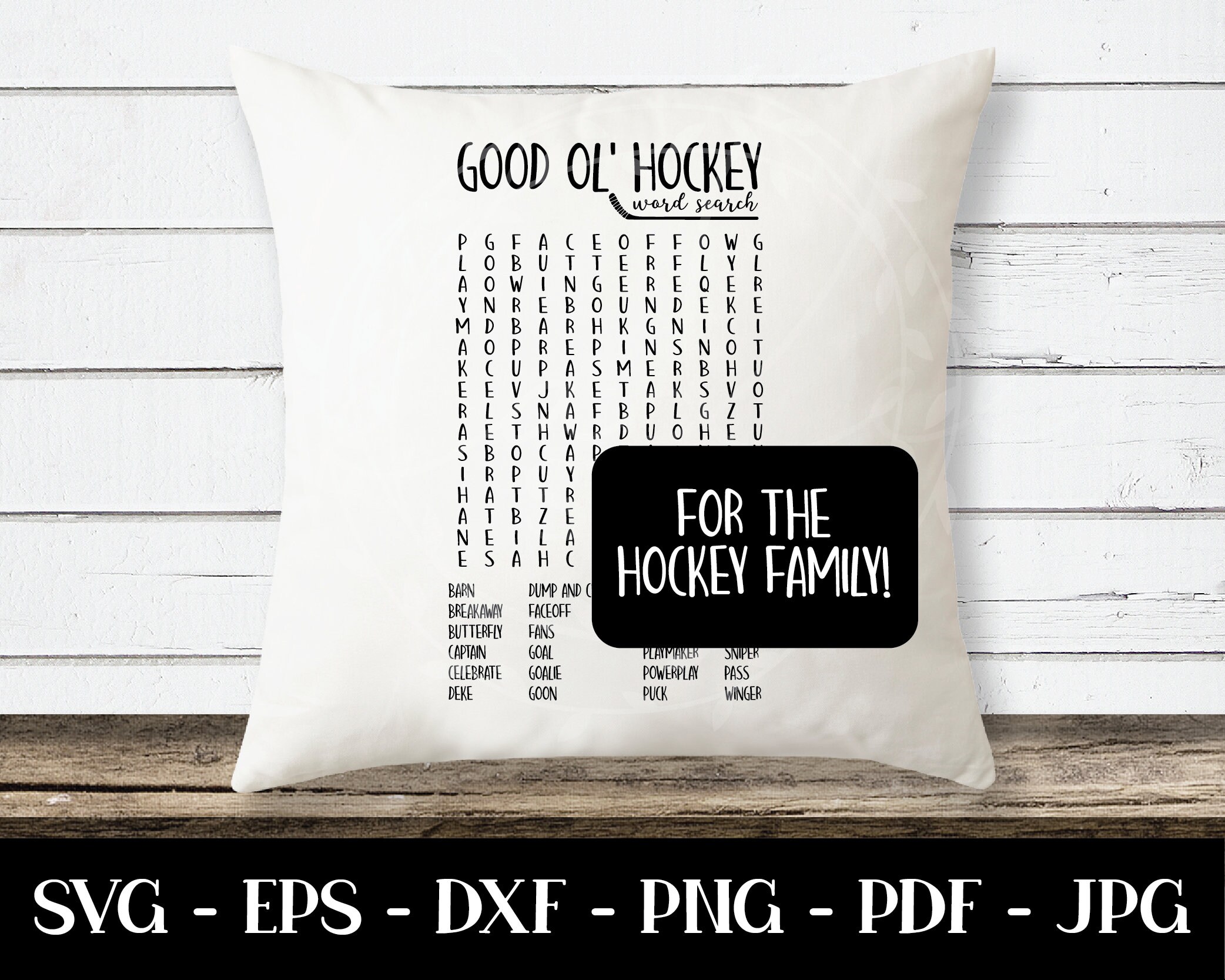 Word Search SVG Hockey SVG Hockey Word Search Instant - Etsy