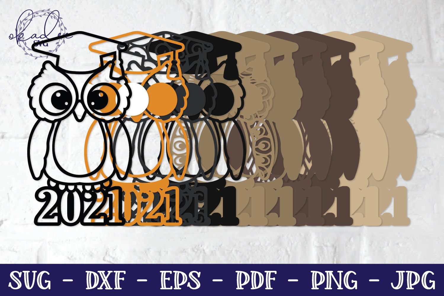 3D Graduation Owl SVG Layered Owl 3D Owl 3D Mandala Owl | Etsy