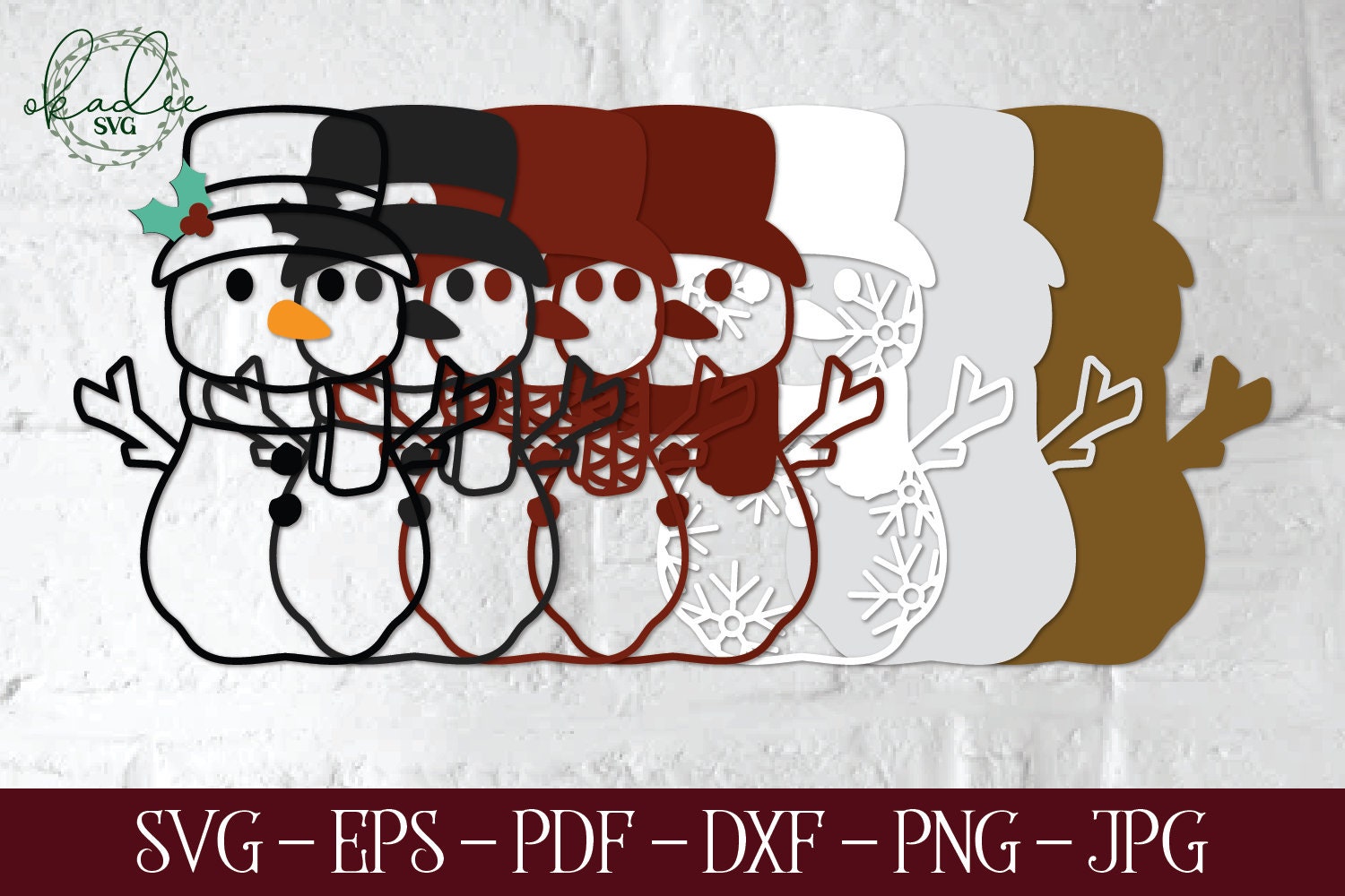 3D Snowman Family SVG, 3D Layered Snowman Svg, 3D Snowman Svg, Layered ...