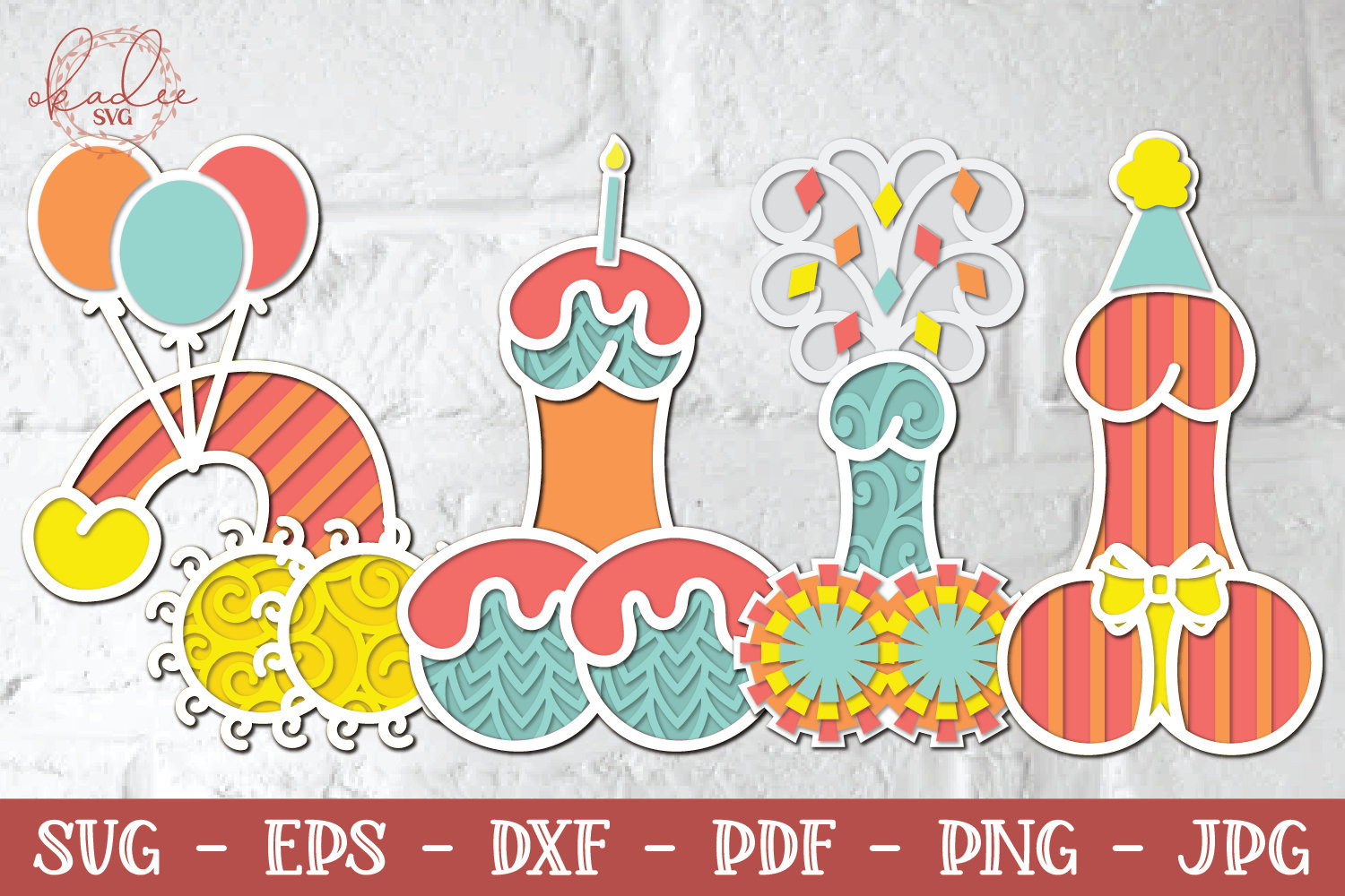 3D Birthday Peen SVG Layered SVG Birthday Svg Party Svg 3D | Etsy