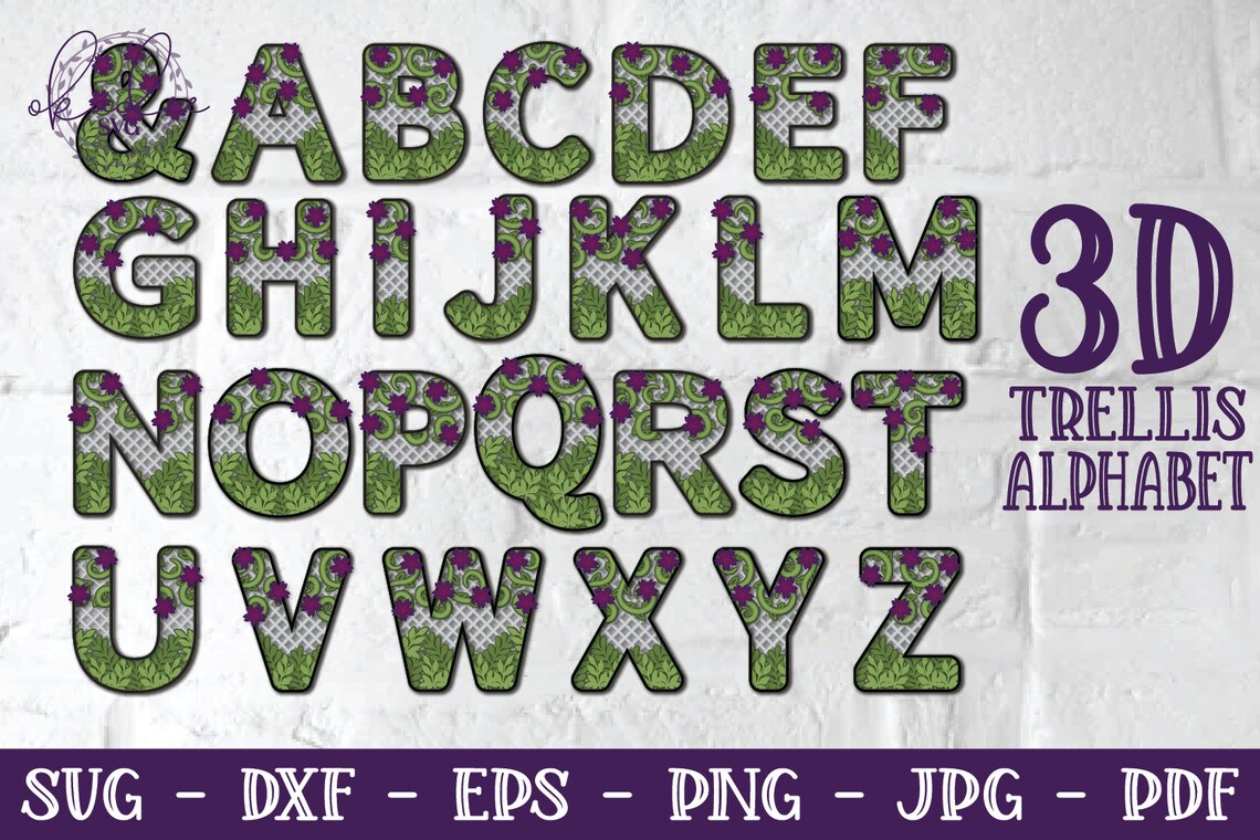 3D Alphabet SVG Bundle Layered Alphabet 3D Mandala SVG | Etsy