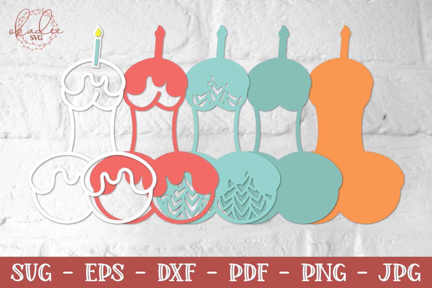 3D Birthday Peen SVG, Layered SVG, Birthday Svg, Party Svg, 3D Birthday ...