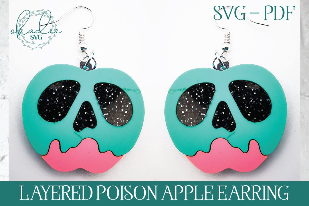Laser Cut File, Glowforge, Layered Earring SVG, Halloween Earring ...