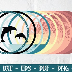 3D Beach Mandala SVG, 3D Mandala SVG, Layered Mandala SVG, Beach Svg ...