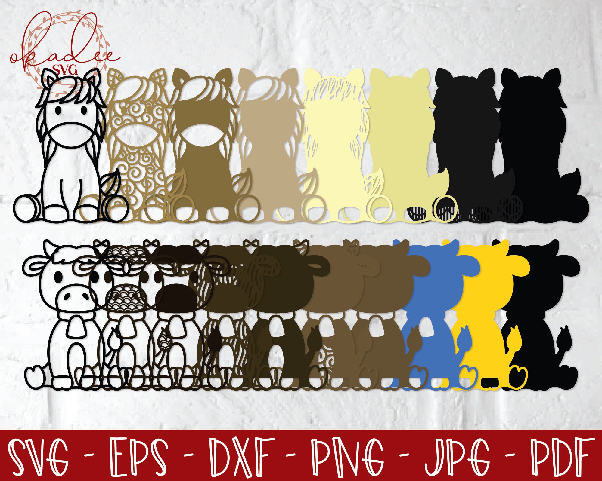 3D Farm Characters Bundle Layered Farm SVG 3D Farm SVG 3D | Etsy