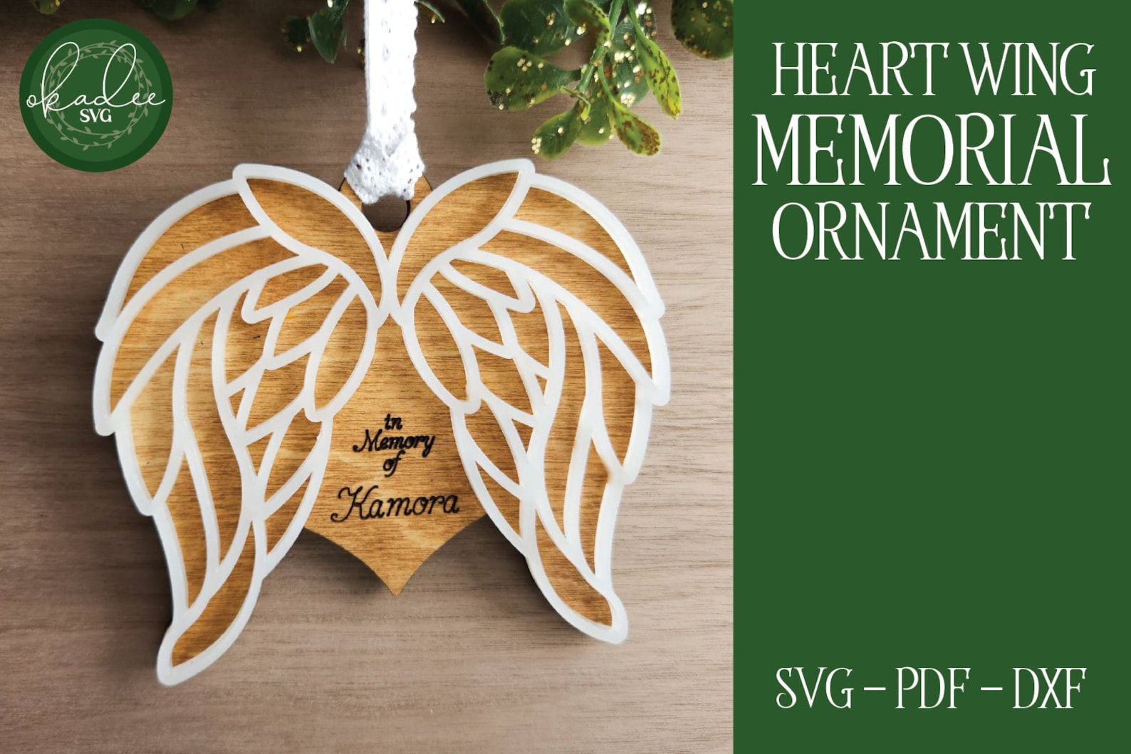 Memorial Ornament SVG, Laser Cut Memorial, Laser Cut File, Glowforge ...