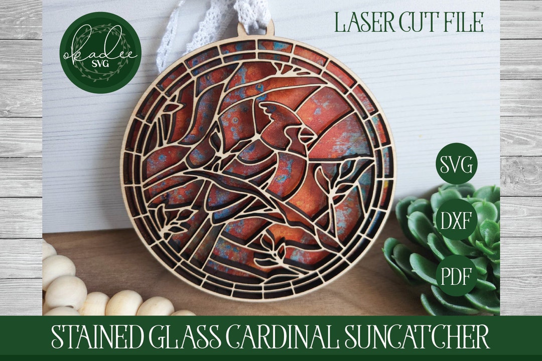 Cardinal Suncatcher SVG, Laser Cut File, Laser Cut Suncatcher ...