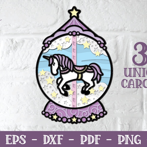 3d Carousel Svg - Etsy
