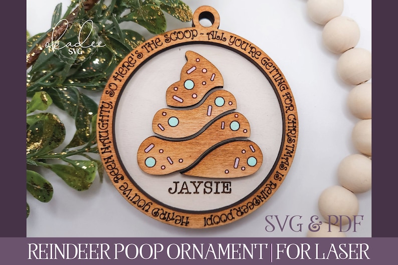 Reindeer Poop Ornament Reindeer Poop SVG Laser Cut File - Etsy