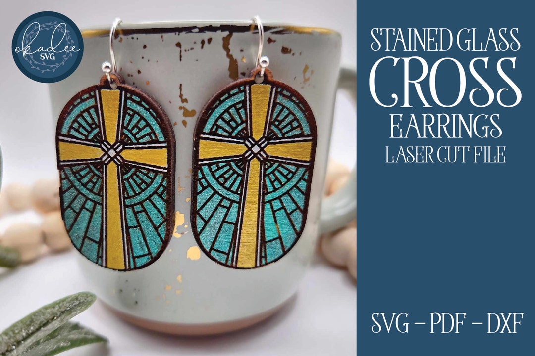 Cross Earring SVG, Cross Laser File, Glowforge Earring, Laser File ...