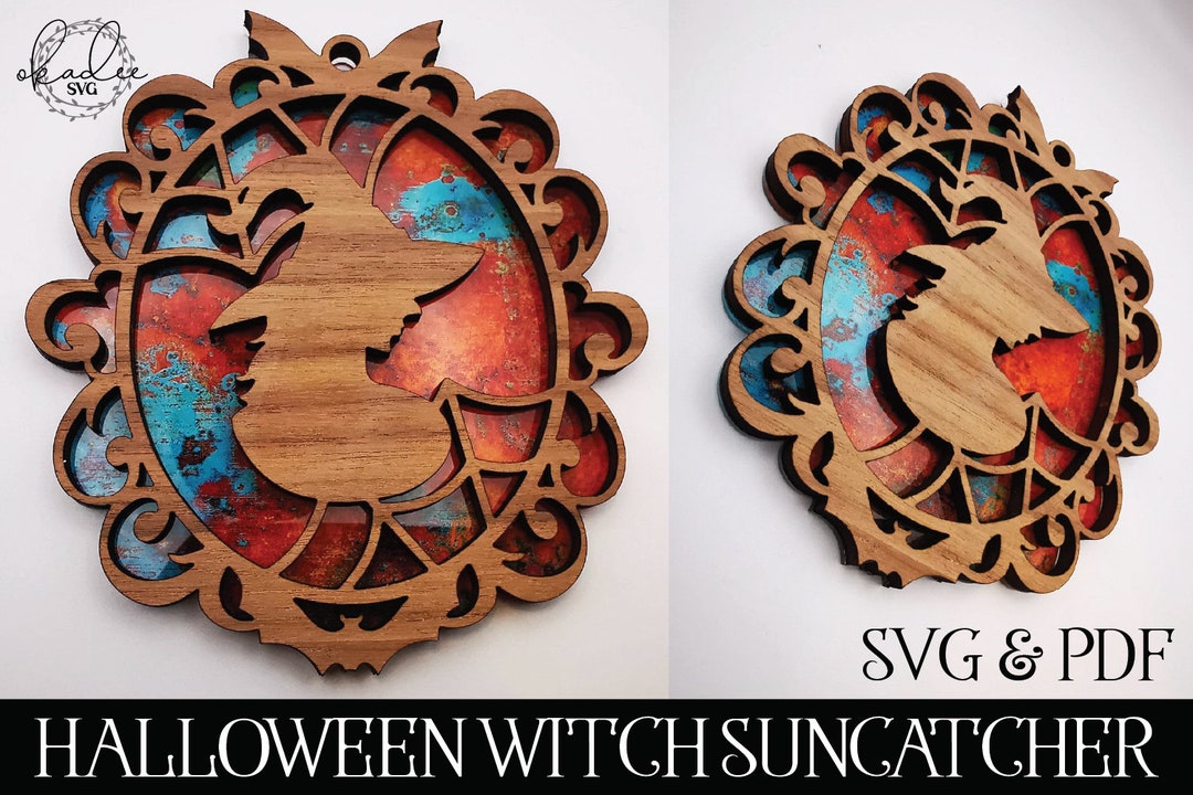Laser Cut File, Laser Cut Suncatcher, Halloween Suncatcher SVG, Laser ...