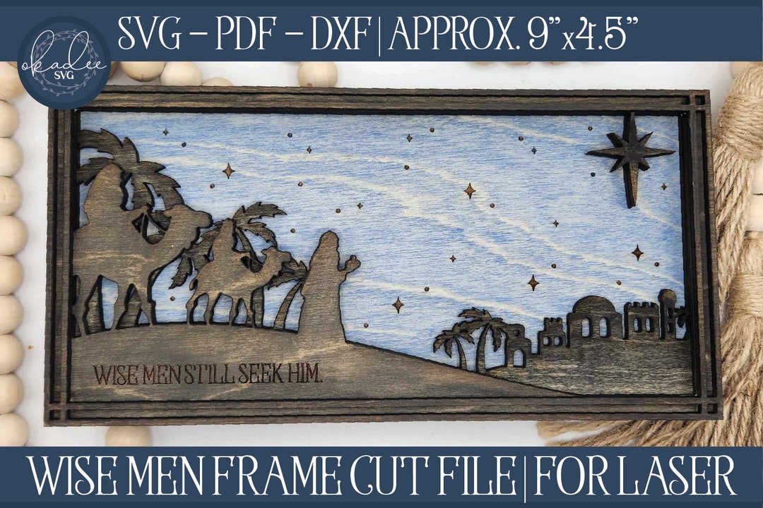 Wise Men Laser Cut File, Laser Cut Christmas, Glowforge Nativity, Laser ...