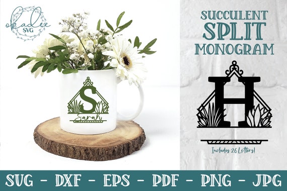 Split Monogram SVG Alphabet SVG Monogram SVG Monogram With | Etsy