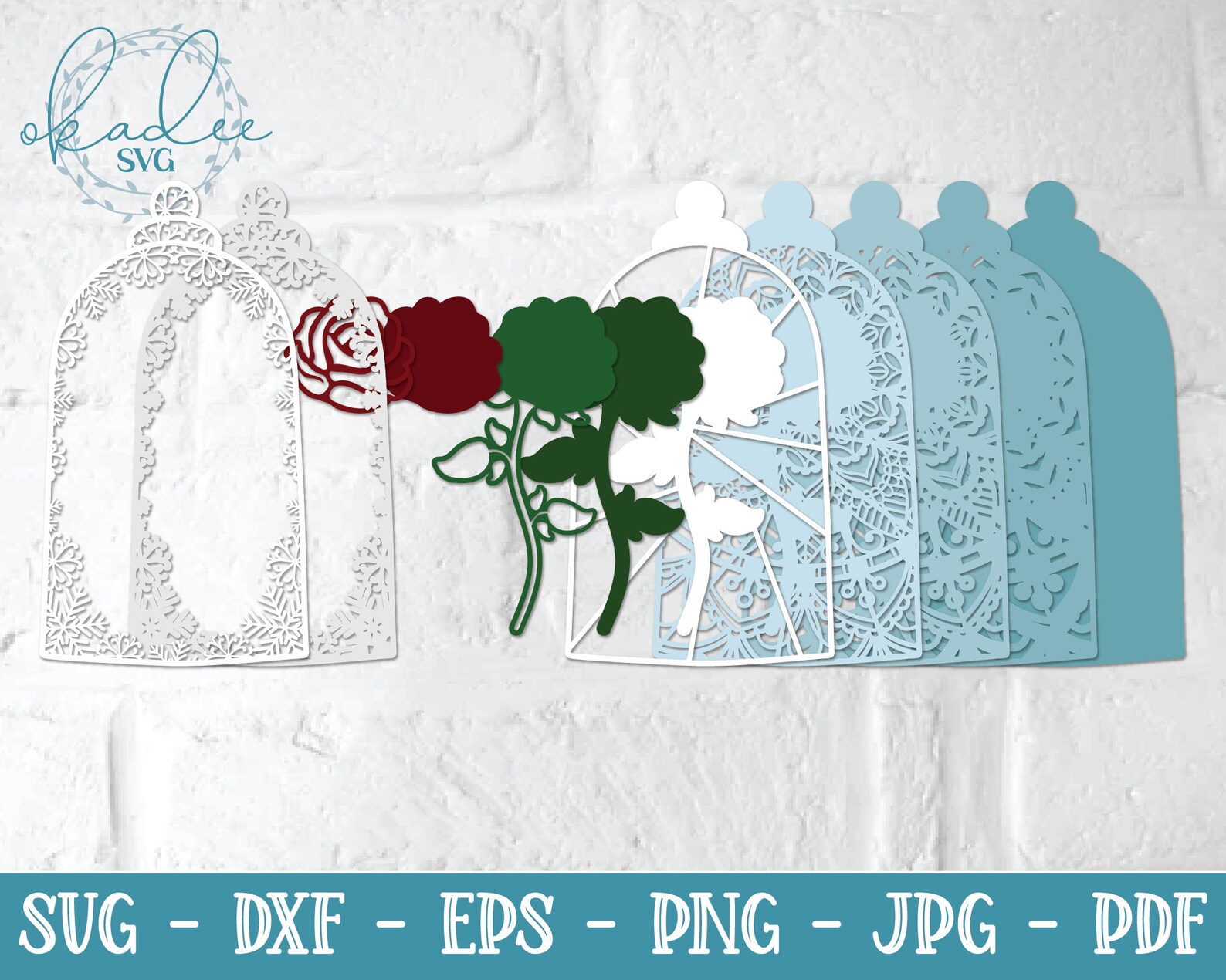 3D Winter Rose Mandala, Layered Rose Mandala, Rose Papercut, Enchanted ...