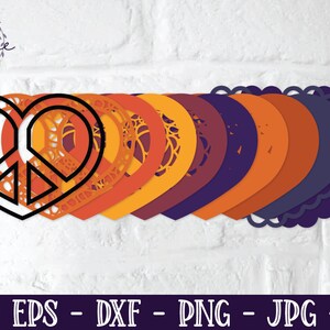 3D Peace and Love Mandala Bundle, 3D Mandala SVG, 3D Love Bug, Layered ...