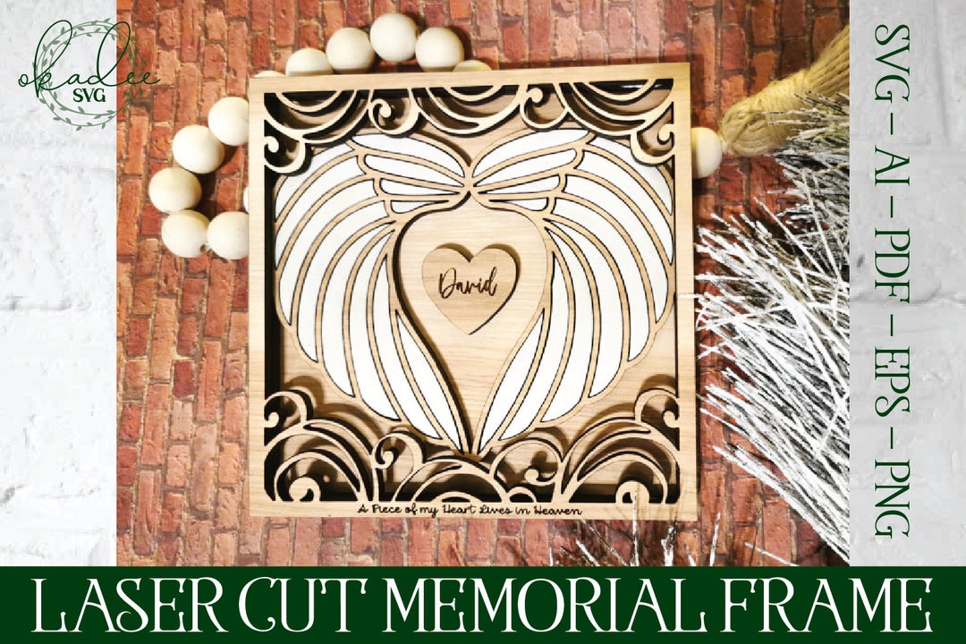 Laser Memorial SVG, Memorial Frame Svg, Glowforge Memorial Svg, Laser ...