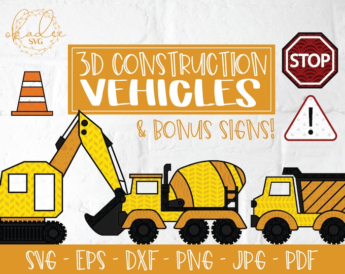 3D Construction Vehicle SVG Layered SVG 3D Mandala Layered - Etsy