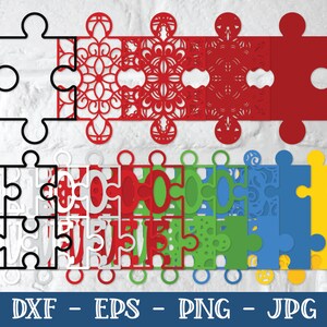 3D Autism Awareness Mandala Bundle, 3D Autism Mandala, 3D Puzzle Piece ...