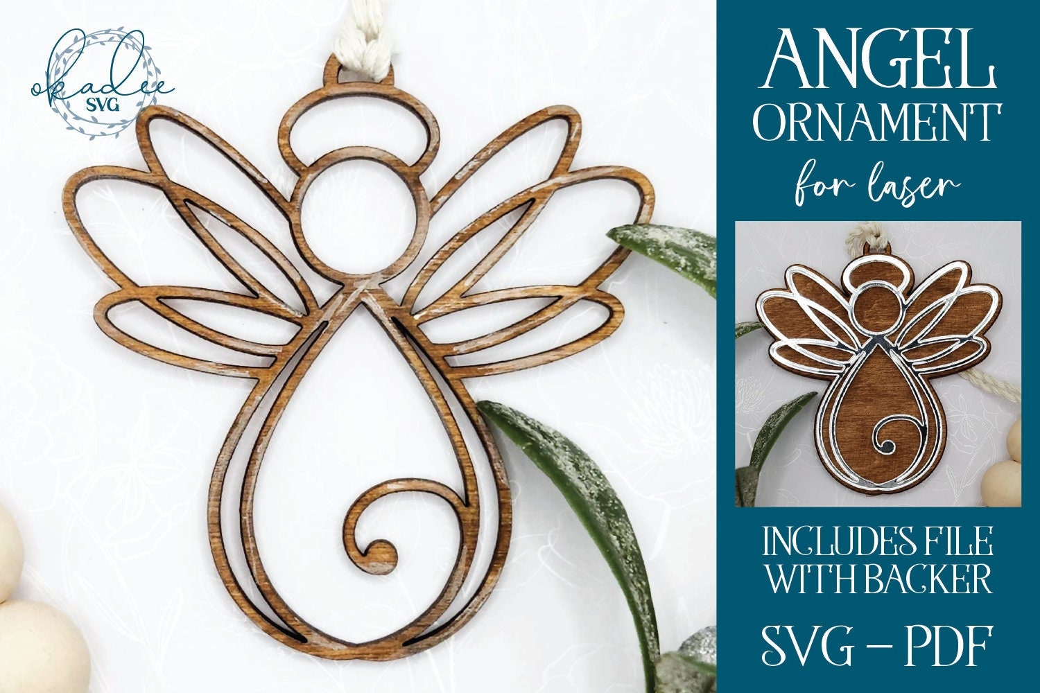 Laser Cut Angel, Laser Cut Files, Christmas SVG, Laser Christmas SVG ...