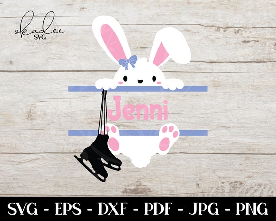 Figure Skating SVG Easter Bunny SVG Skating Easter SVG - Etsy