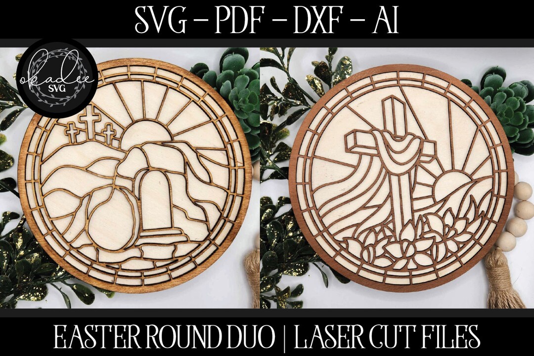 Easter Cross SVG, Easter Laser File, Glowforge Easter, Laser File ...