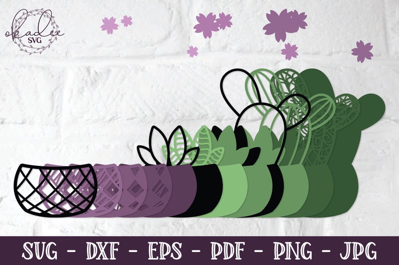 3D Cactus Mandala, Cactus SVG, 3D Mandala Svg, Layered Mandala, Layered ...