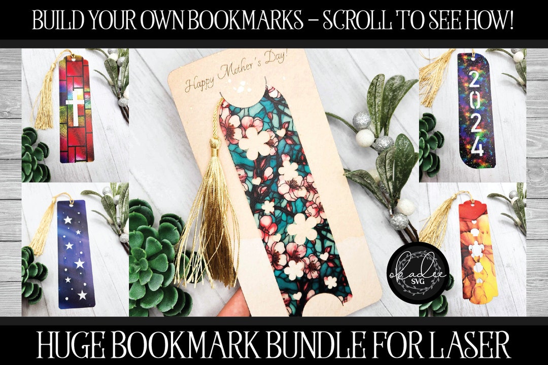 Laser Bookmark SVG, Glowforge Bookmark, Bookmark SVG, Laser Cut File ...