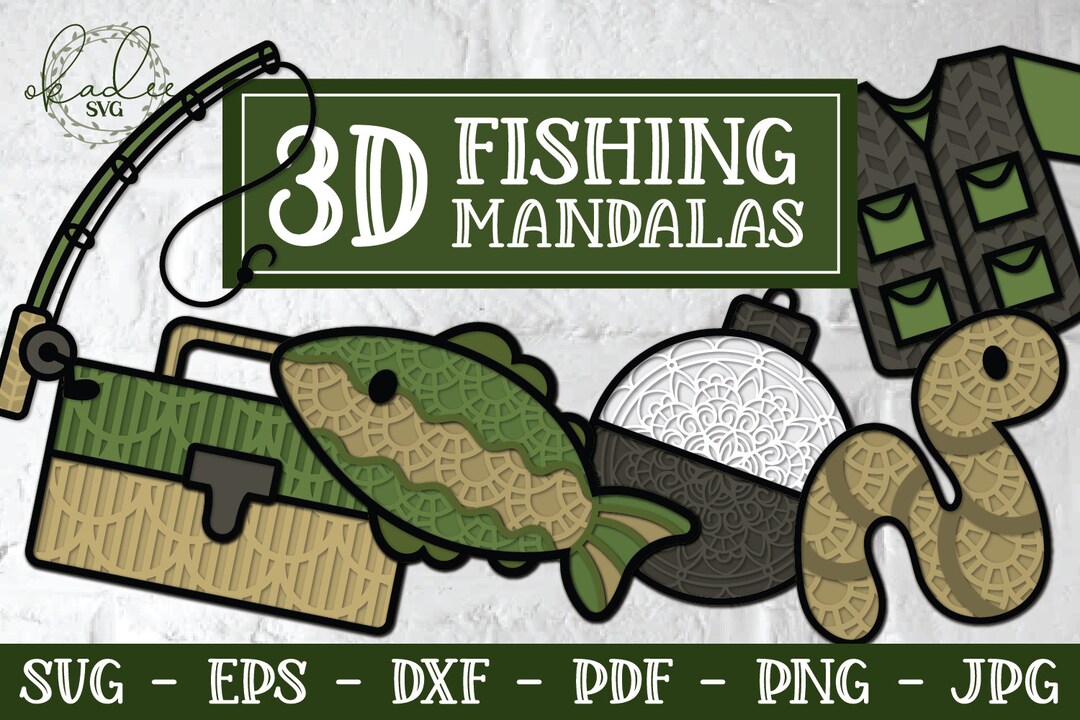 Father's Day SVG, Fishing Svg, 3D Father's Day SVG, 3D Fishing Svg, 3D ...