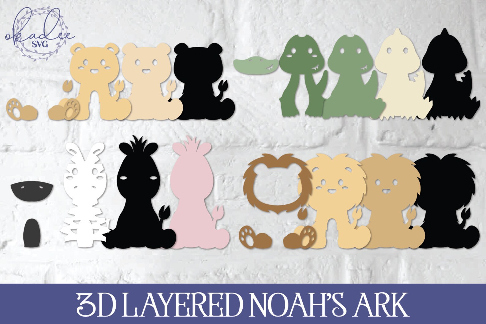 3D Layered Noah's Ark Layered Papercut SVG Noah's - Etsy
