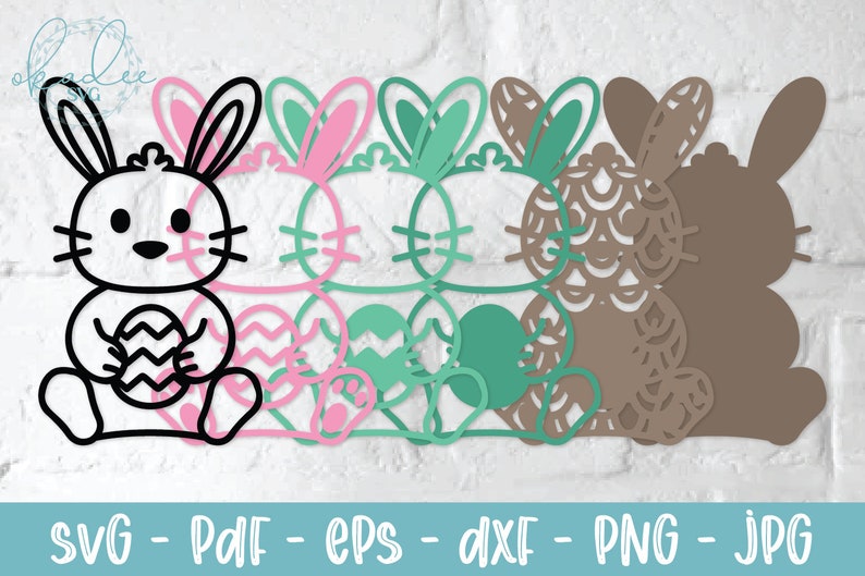 3D Easter Critters SVG Bundle, 3D Easter Bunny, Papercut Easter SVG ...