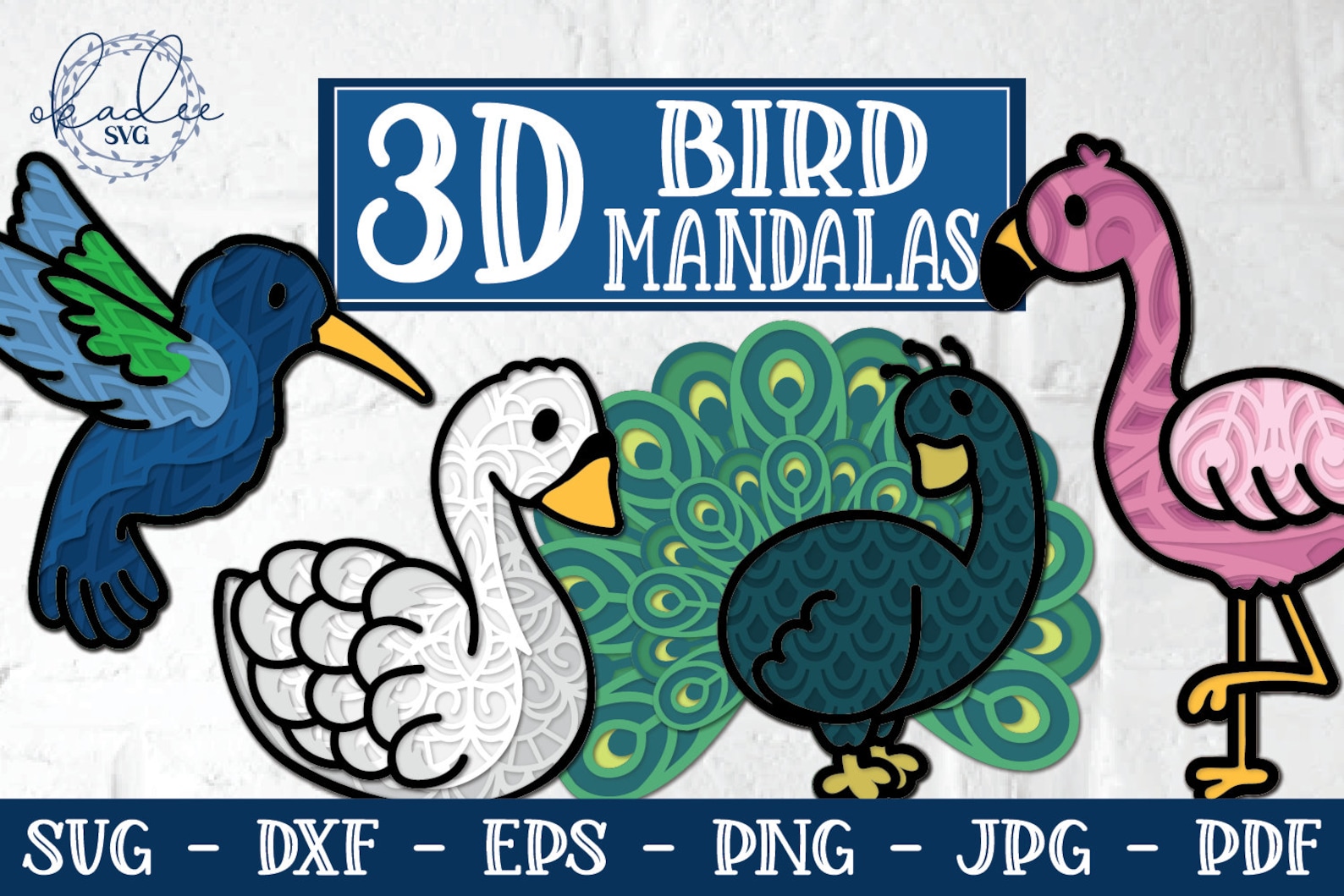 3D Bird SVG Bundle 3D Peacock Svg 3D Flamingo Svg 3D | Etsy Canada