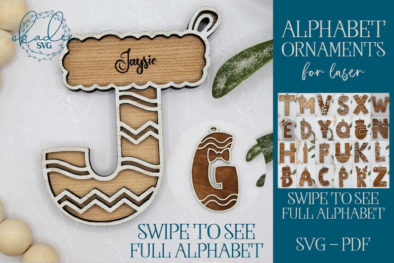 Laser Cut Alphabet Laser Cut Files Christmas SVG Laser - Etsy