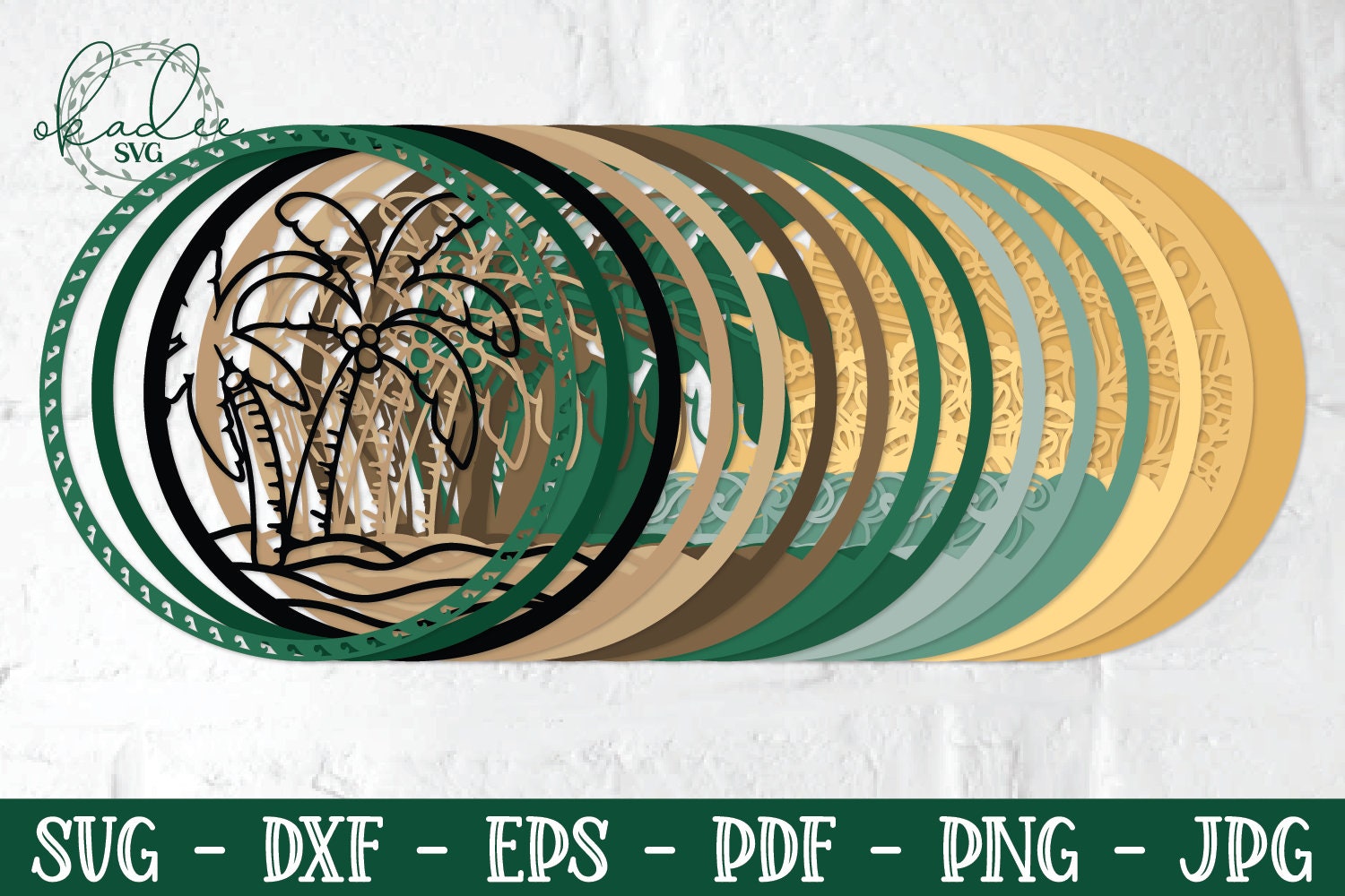 3D Beach Mandala SVG 3D Mandala SVG Layered Mandala SVG - Etsy