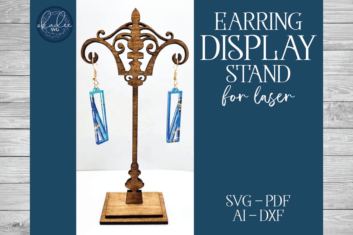 Earring Stand SVG, Laser Cut File, Laser Cut Earring, Laser Cut Earring ...