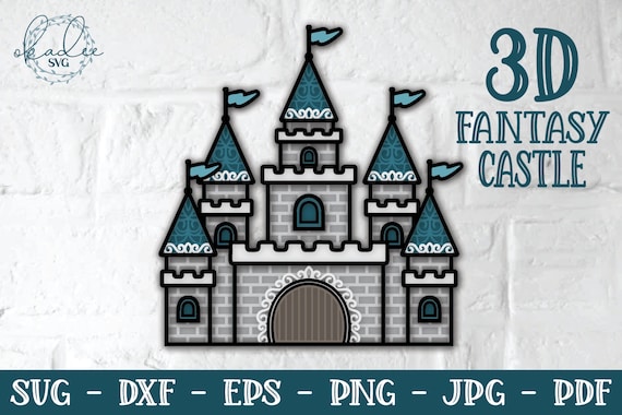 Castillo 3D SVG Castillo en capas SVG Castillo Mandala | Etsy
