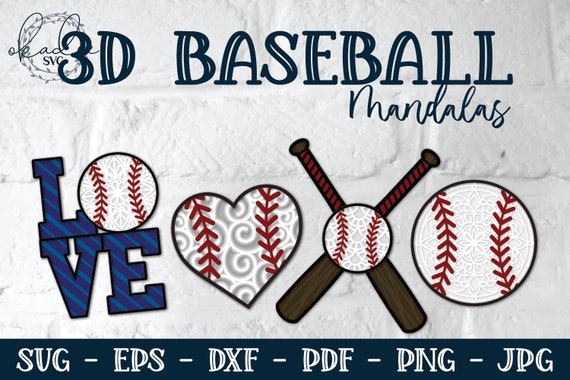 3D Baseball Mandala SVG 3D Baseball SVG Layered Baseball | Etsy