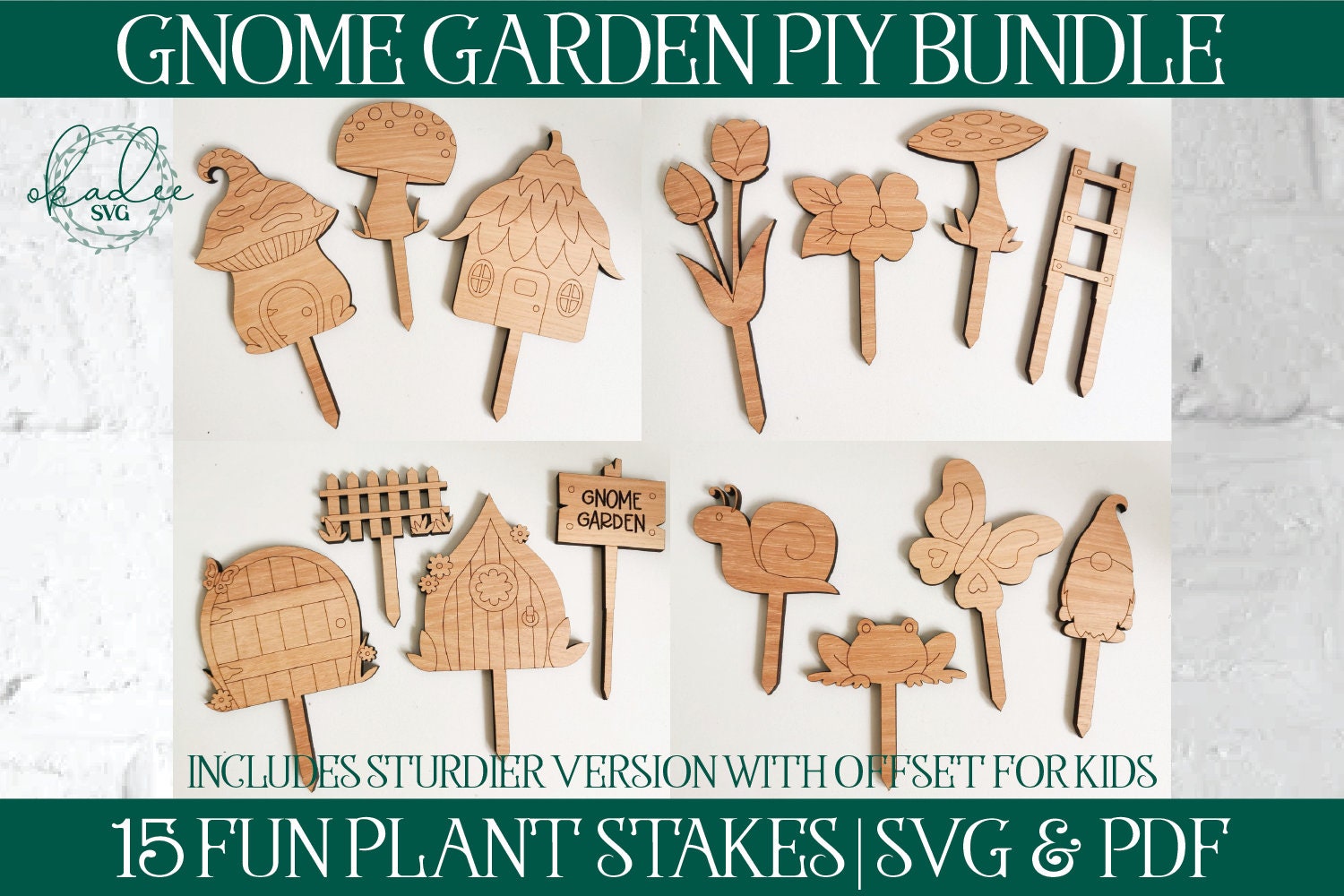 Laser Cut Plant Stake, Plant Stake SVG, Laser Gnome Garden SVG ...