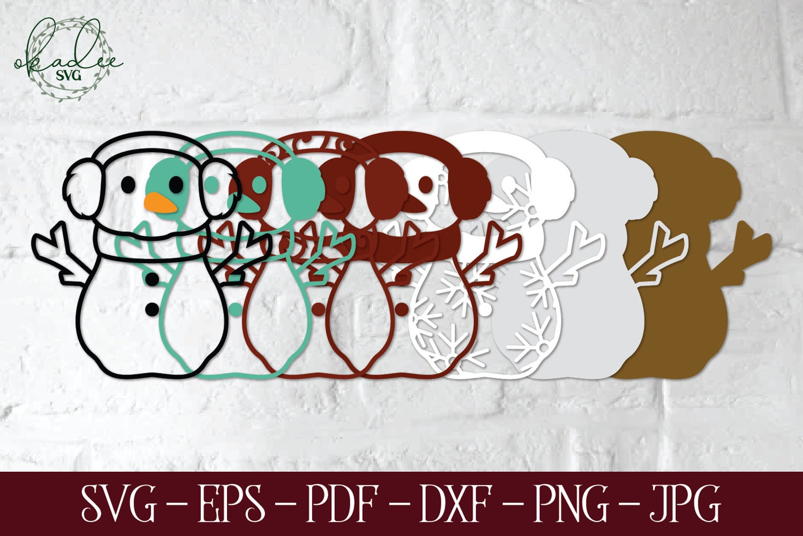 3D Snowman Family SVG, 3D Layered Snowman Svg, 3D Snowman Svg, Layered ...