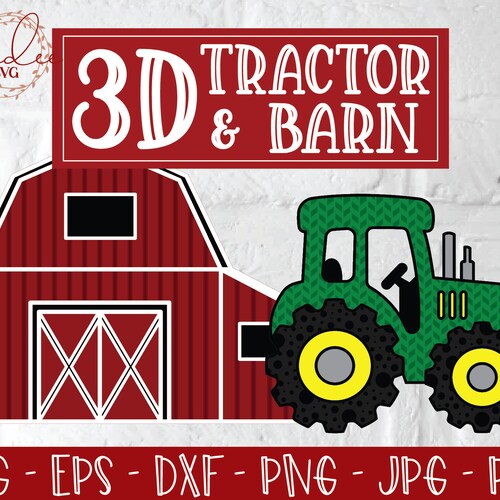 3D Tractor SVG Layered Tractor Cut File 3D Farm SVG Layered | Etsy